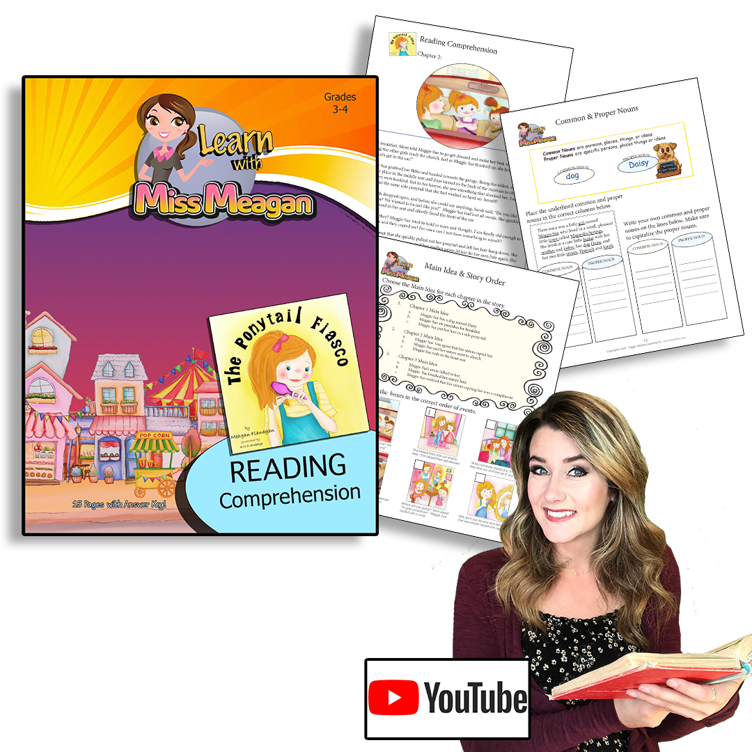 Reading Comprehension Printable Workbook (Grades 3-4)